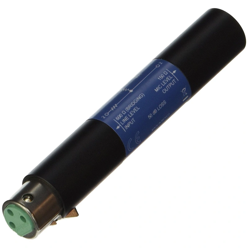 Shure A15LA Balanced Line to Mic 50dB Attenuation Adapter - Drum, Acoustic Guitar, Piano ...